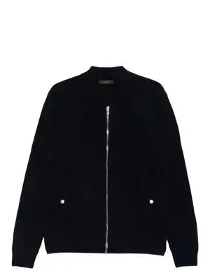 ZANONE Zip-up Knitted Jacket - Blue