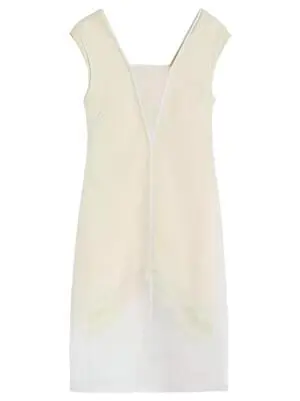 JIL SANDER V-neck Sleeveless Midi Dress - White