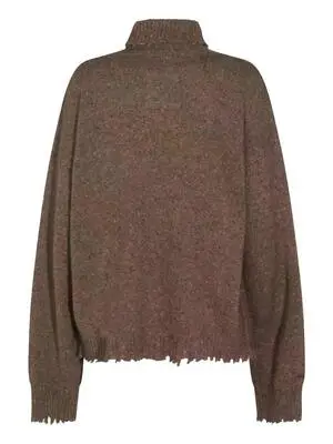 UMA WANG Cashmere Roll Neck Sweater - Brown