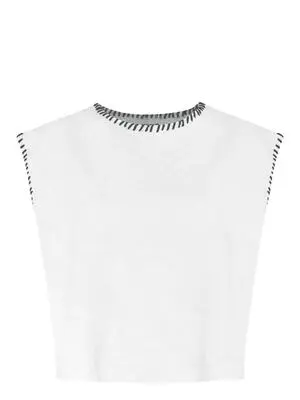 OSKLEN Contrast-stitching Top - White