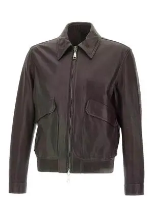 Tagliatore Godwin Leather Jacket - Brown