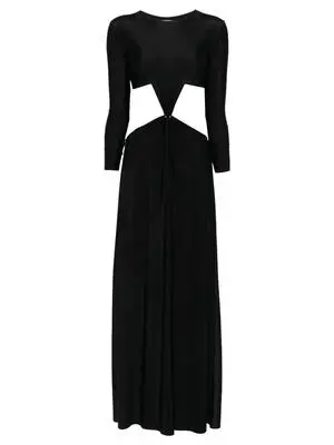 MEDEEA Second Skin Cut-out Maxi Dress - Black