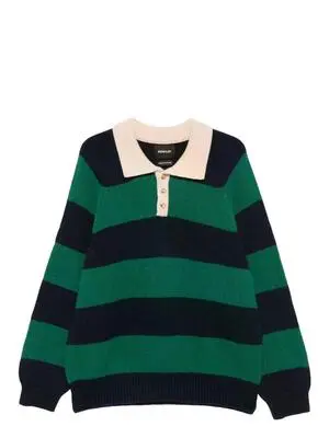 Howlin' Polo-neck Striped Sweater - Green