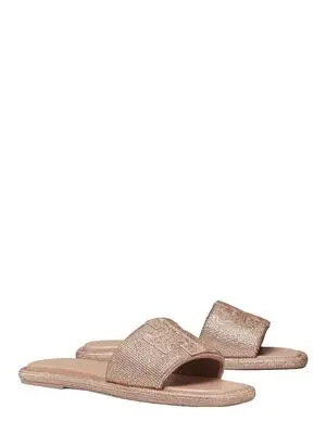 Tory Burch Pavé Double T Burch Slide - Malva/light Peach