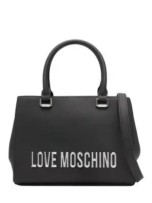 Moschino Logo-lettering Shoulder Bag - Black