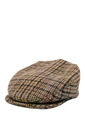 Prada Houndstooth Beret - Brown