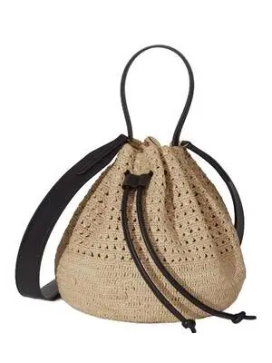 Janessa Leoné Cami Raffia Bag - Red