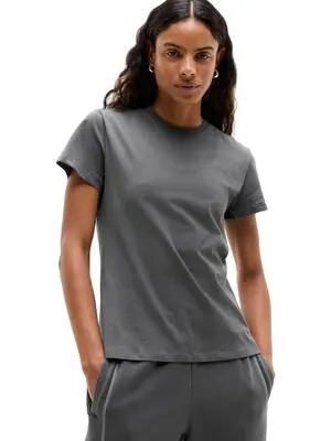 Athleta Classic Favorite Cotton Tee - Shadow Grey