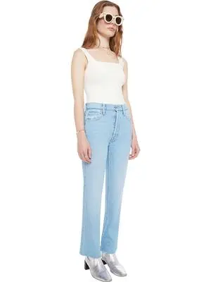 MOTHER The Tripper Flood Fray Jeans - Light Blue