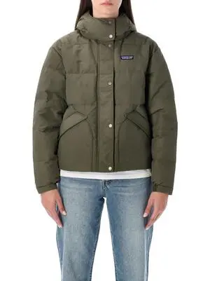 Patagonia Downdrift Recycled Down Jacket With Removable Hood - Basin Green