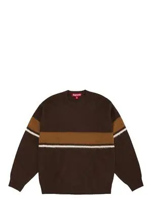Supreme Brushed Stripe Sweater Dark Brown
