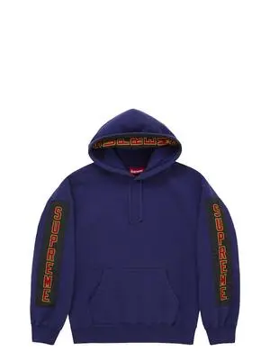 Supreme Woven Patches Hooded Sweatshirt Royal
