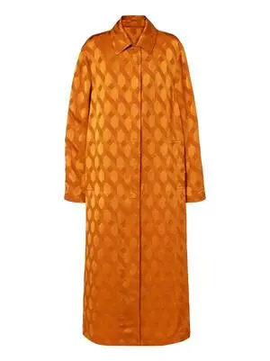 Dries Van Noten Printed Coat - Orange