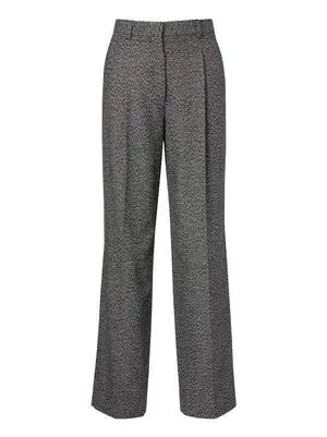 THE ROW Mikkela Cashmere And Wool Straight Pants - Black