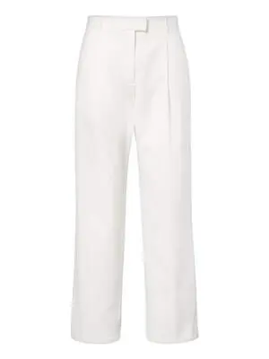 THE ROW Neriah Cotton And Cashmere Straight Pants - White