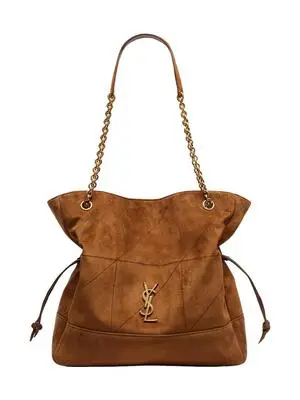 Saint Laurent Jamie Shopping Suede Tote Bag - Brown