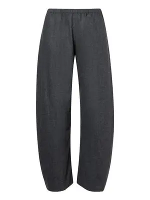 Khaite Clover Wool Barrel-leg Pants - Grey
