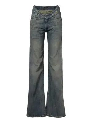 Balenciaga Low-rise Wide-leg Jeans - Blue