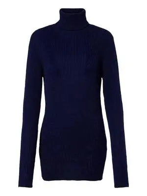 Dries Van Noten Ribbed-knit Wool Turtleneck Sweater - Blue