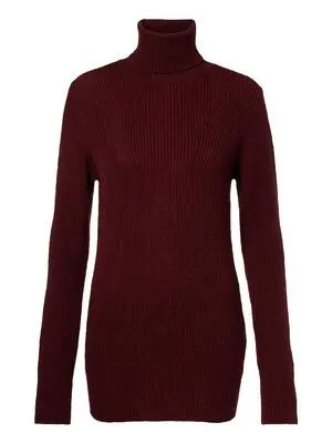 Dries Van Noten Ribbed-knit Wool Turtleneck Sweater - Burgundy
