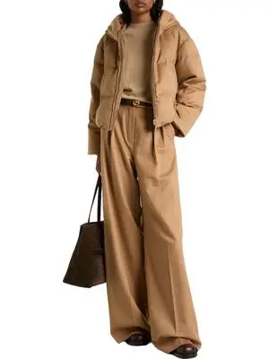 Max Mara Dalia Camel Hair-taffeta Down Jacket - Beige