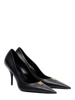 Balenciaga Avenue Bb Editor 90 Leather Pumps - Black