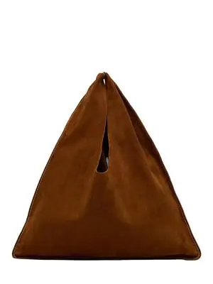 THE ROW Bindle Small Shoulder Bag In Suede Copper