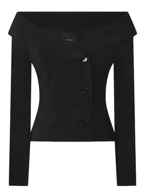 Pinko Off-shoulder Buttoned Jacket - Black