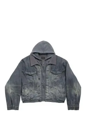 Balenciaga Layered Lined Denim Jacket - Blue