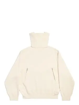 Balenciaga Back-to-front High Neck Sweater - White