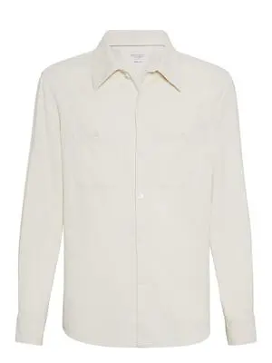 Brunello Cucinelli Cotton Corduroy Shirt - White