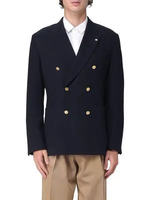 MANUEL RITZ Double-breasted Jacket - Blue