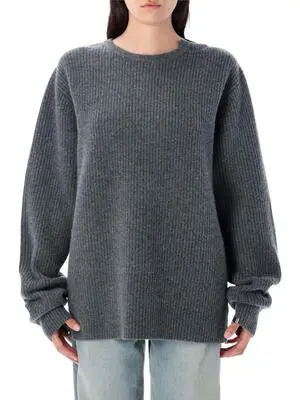 Extreme Cashmere Ribbed Crewneck Pullover - Grey