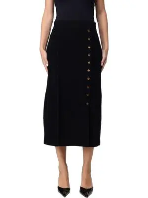 Elisabetta Franchi Button Detailed Skirt - Black