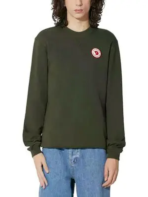Fjallraven Logo Patch Crew Neck Sweatshirt - Green