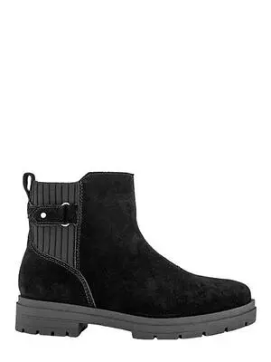 Toms Astrid Suede Ankle Boots - Black Suede