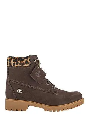 Timberland Lyonsdale Nubuck-leather Ankle Boots - Dark Brown Suede Animal