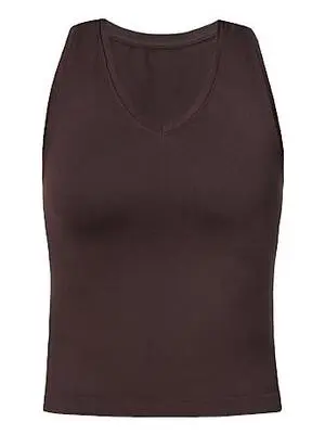 Sweaty Betty Athlete Crop V-neck Vest - Sable Brown
