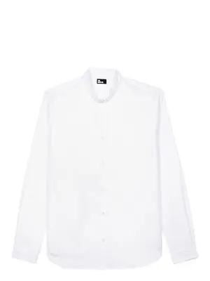 The Kooples Folded Band-collar Regular-fit Cotton Shirt - White