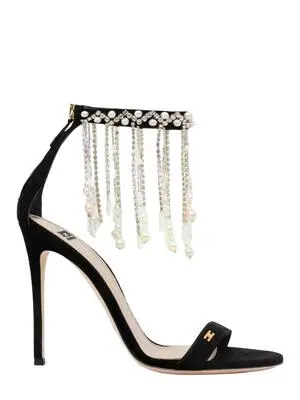 Elisabetta Franchi Embellished Stiletto Heel Sandals - Black