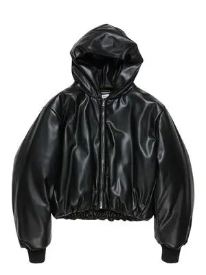 Acne Studios Leather Bomber Jacket - Black