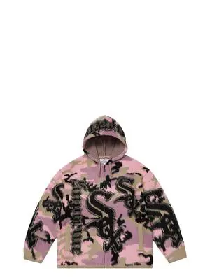 Supreme X Chicago White Sox Zip-up Hooded Sweater - Pink