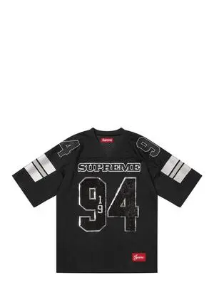 Supreme Sequin Football Jersey - Black