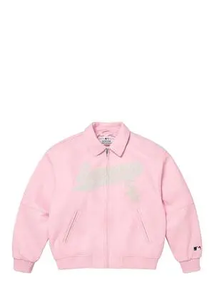Supreme X Chicago White Sox Leather Varsity Jacket - Pink