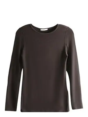 AMOMENTO Round T-shirt - Brown