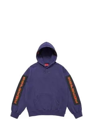 Supreme Woven Patches Hooded Sweatshirt - Blue