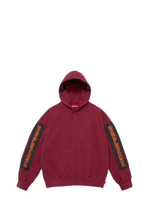 Supreme Woven Patches Hooded Sweatshirt - Red