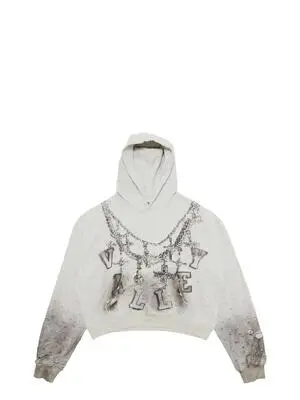 VALE FOREVER Big Chain Hoodie - White