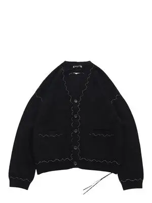 MASTERMIND WORLD Hand Stitch Cardigan - Black