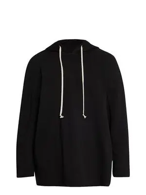 Rick Owens Cotton Raw-edge Oversized Hoodie - Black